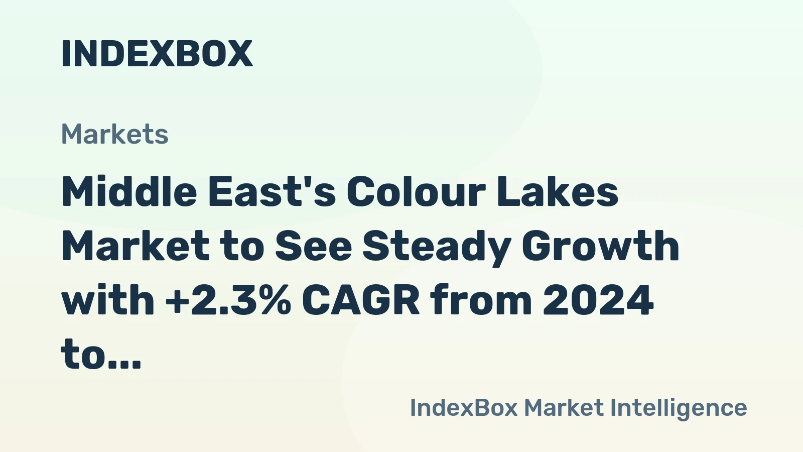 Middle East's Colour Lakes Market to See Steady Growth with +2.3% CAGR from 2024 to 2035