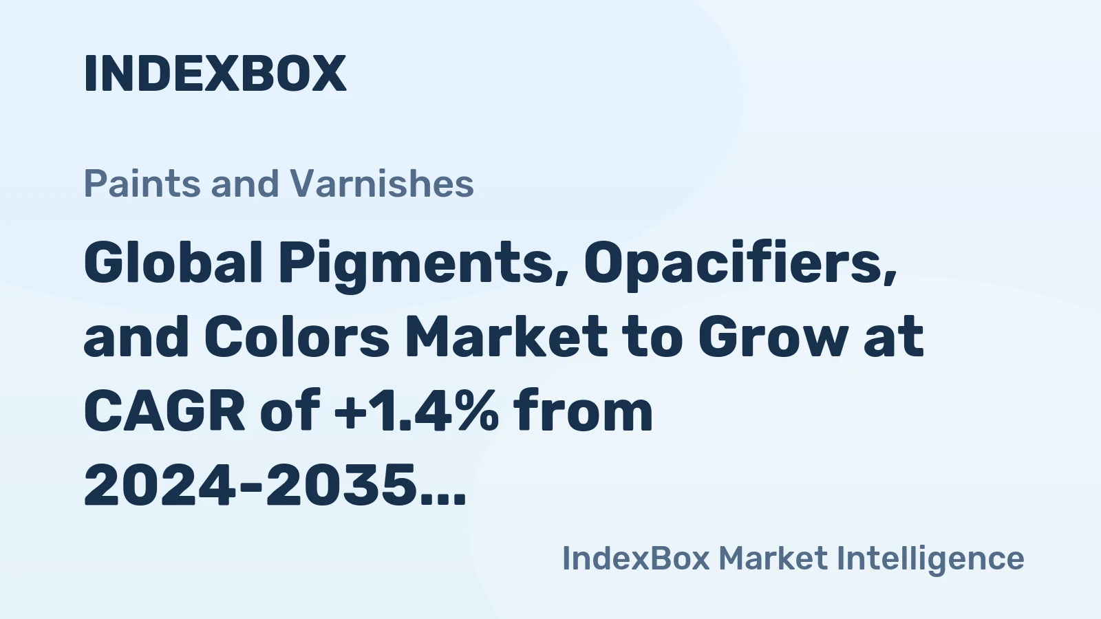 Global Pigments, Opacifiers, and Colors Market to Grow at CAGR of +1.4% from 2024-2035, Reaching 924K tons