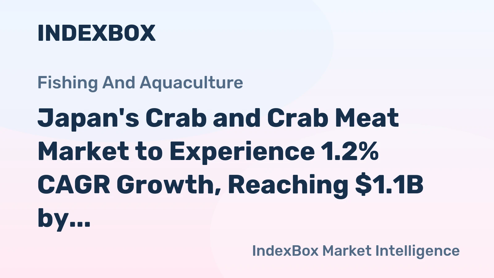 Japan's Crab and Crab Meat Market to Experience 1.2% CAGR Growth, Reaching $1.1B by 2035
