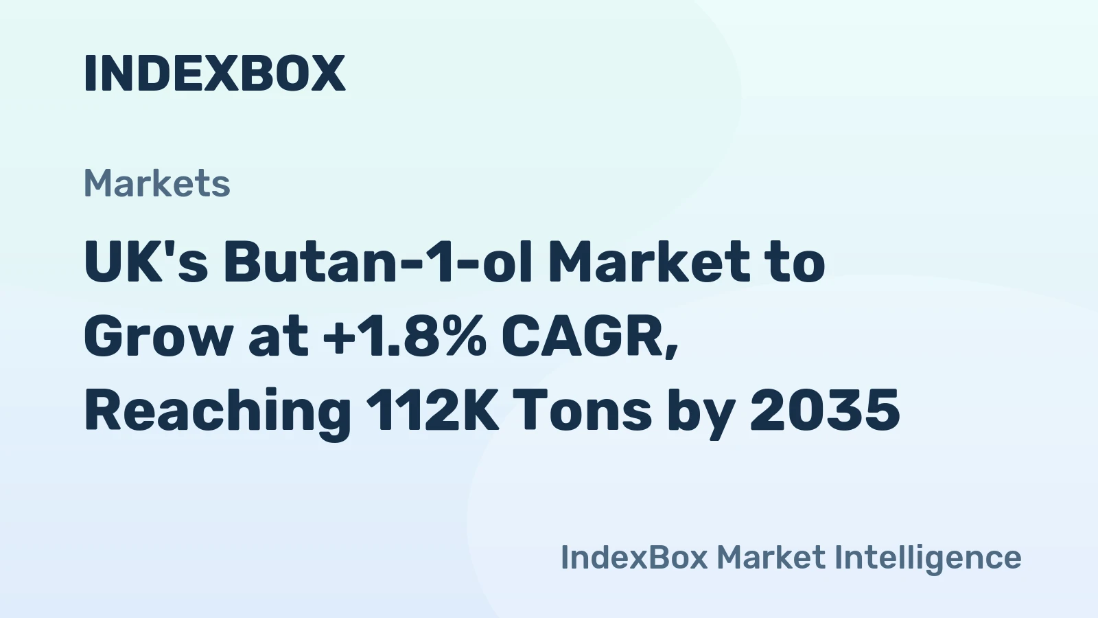 UK's Butan-1-ol Market to Grow at +1.8% CAGR, Reaching 112K Tons by 2035