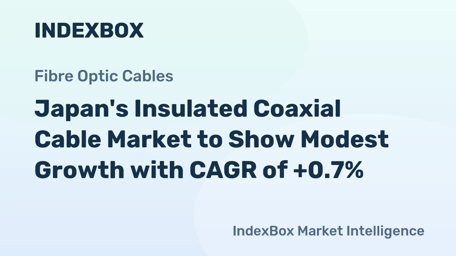 Japan's Insulated Coaxial Cable Market to Show Modest Growth with CAGR of +0.7%