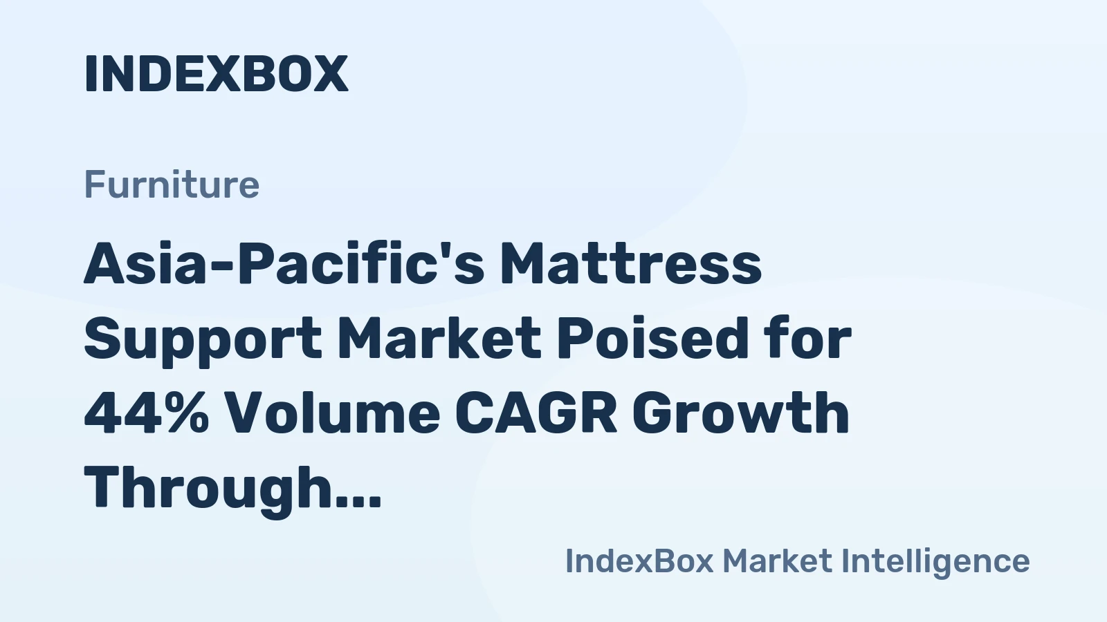 Asia-Pacific's Mattress Support Market Poised for 44% Volume CAGR Growth Through 2035
