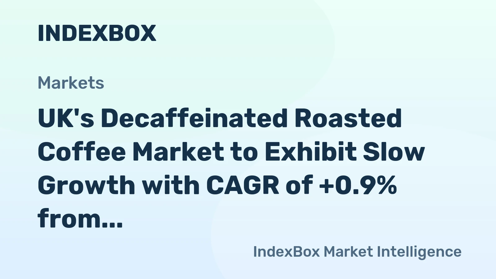 UK's Decaffeinated Roasted Coffee Market to Exhibit Slow Growth with CAGR of +0.9% from 2024 to 2035