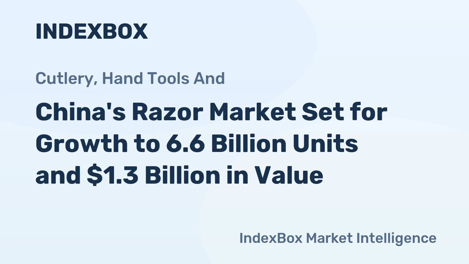 China's Razor Market Set for Growth to 6.6 Billion Units and $1.3 Billion in Value