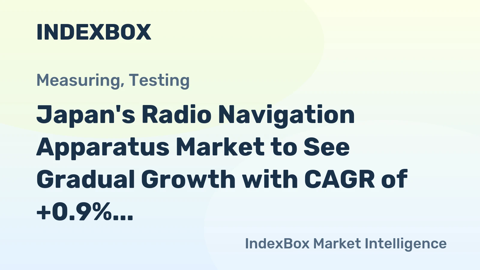 Japan's Radio Navigation Apparatus Market to See Gradual Growth with CAGR of +0.9% from 2024 to 2035