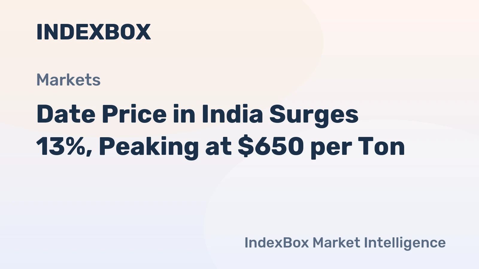 Date Price in India Surges 13%, Peaking at $650 per Ton