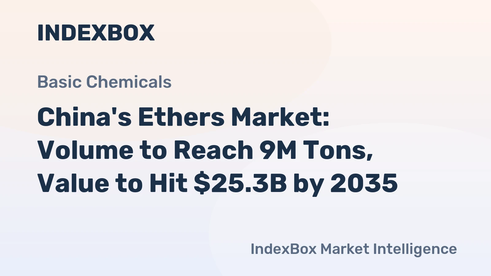 China's Ethers Market: Volume to Reach 9M Tons, Value to Hit $25.3B by 2035