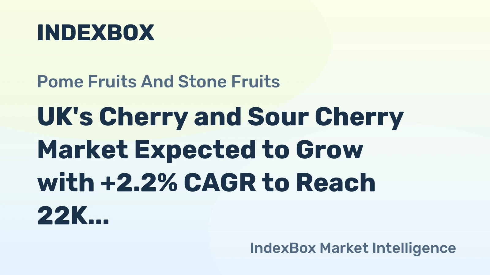 UK's Cherry and Sour Cherry Market Expected to Grow with +2.2% CAGR to Reach 22K tons in Volume and $128M in Value by 2035