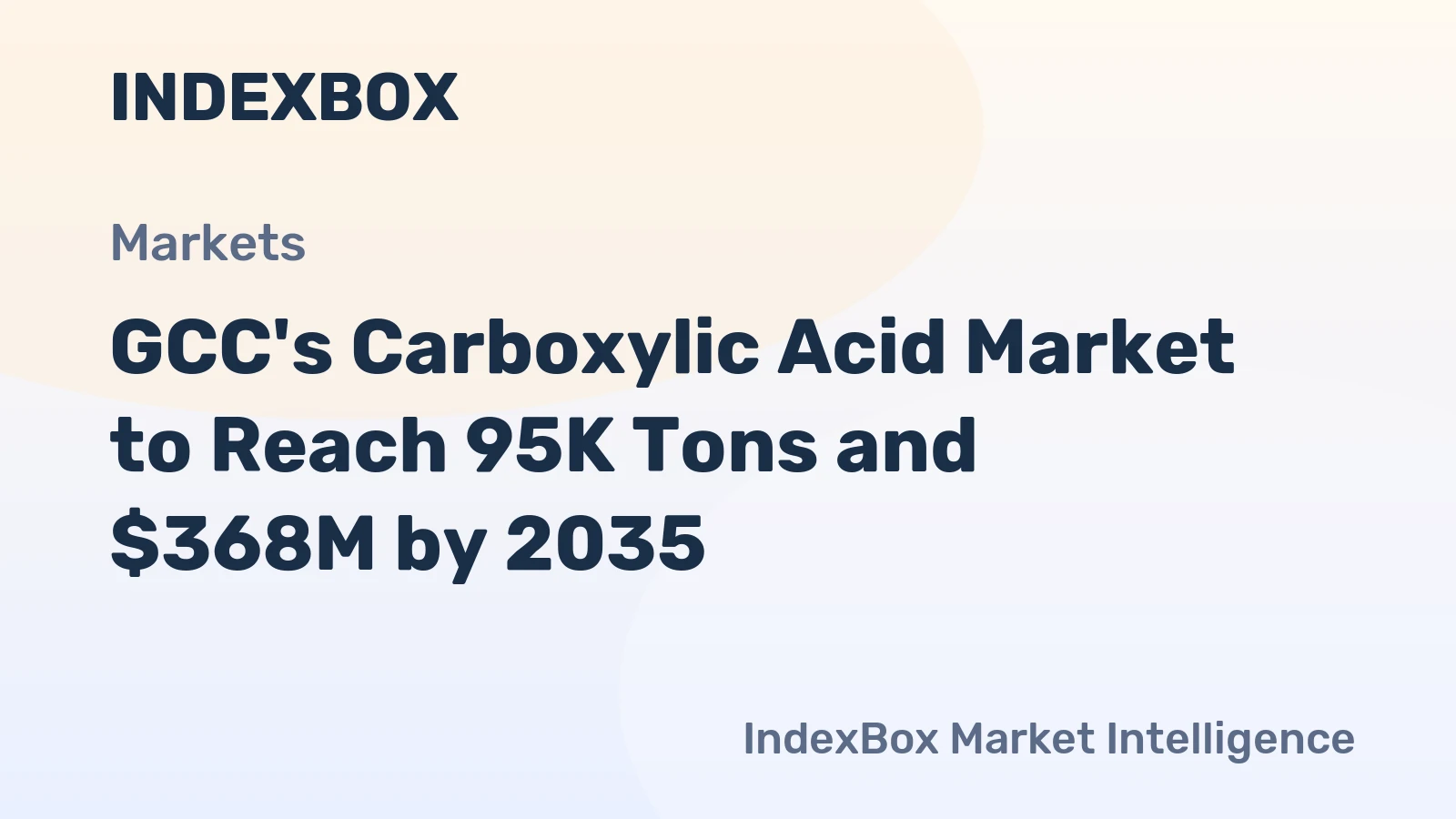 GCC's Carboxylic Acid Market to Reach 95K Tons and $368M by 2035