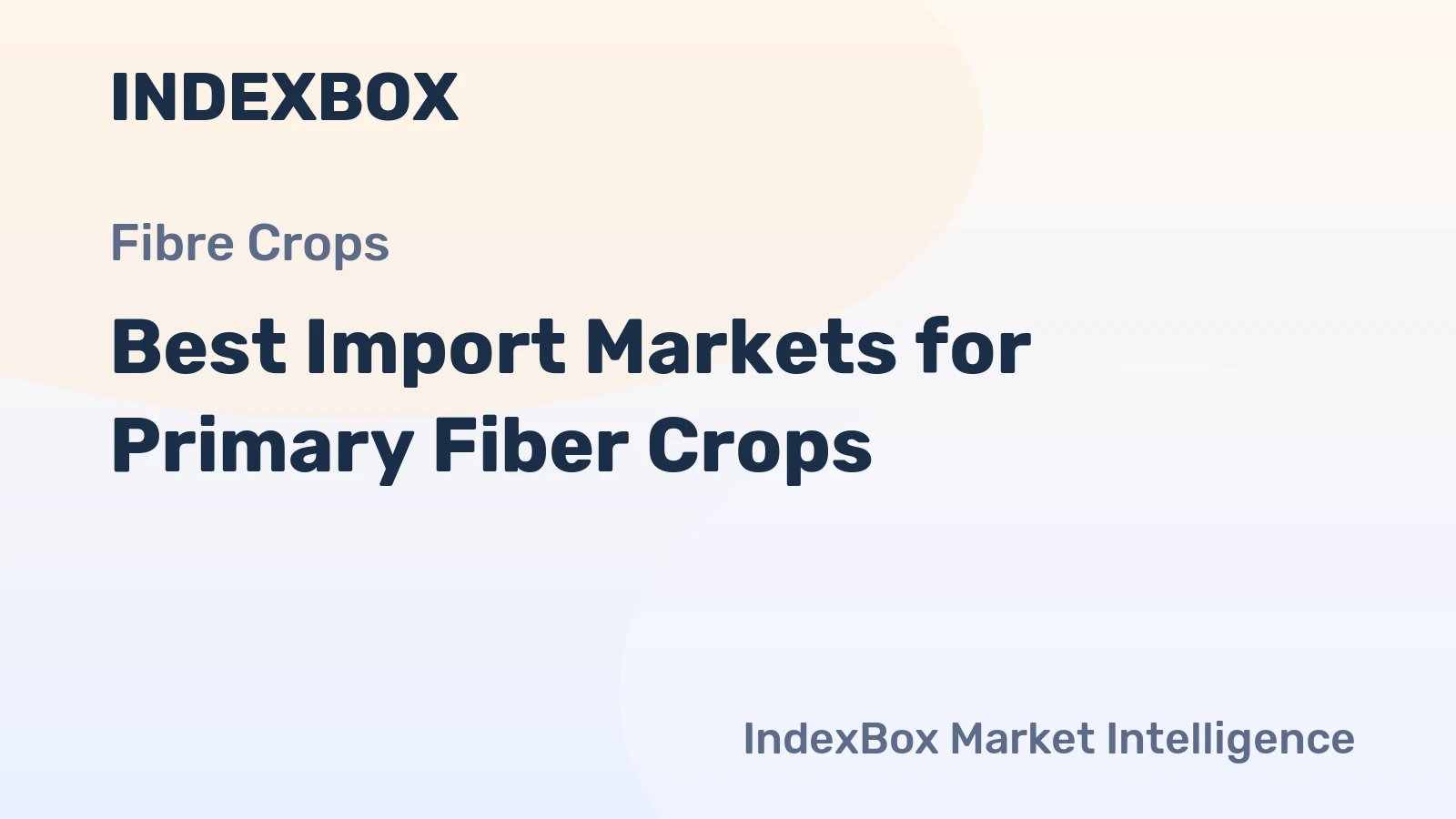 Best Import Markets for Primary Fiber Crops