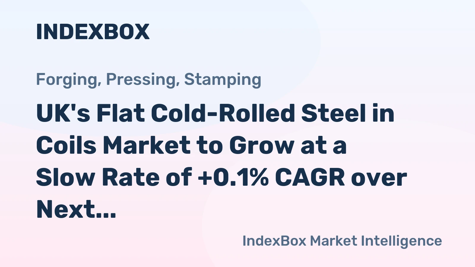 UK's Flat Cold-Rolled Steel in Coils Market to Grow at a Slow Rate of +0.1% CAGR over Next Decade