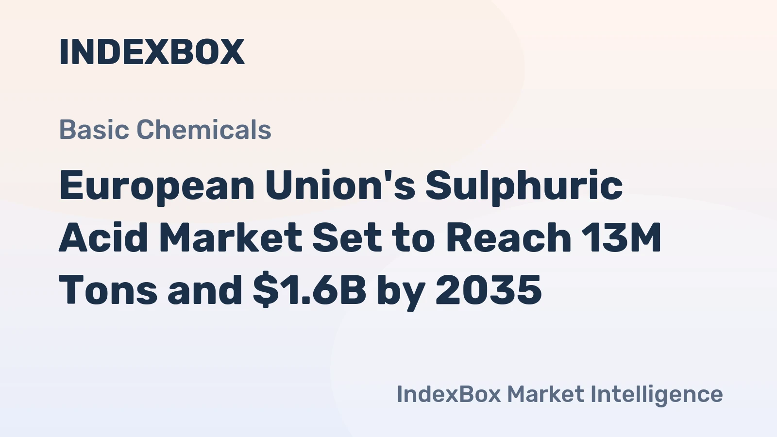 European Union's Sulphuric Acid Market Set to Reach 13M Tons and $1.6B by 2035