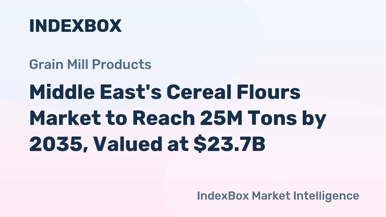 Middle East's Cereal Flours Market to Reach 25M Tons by 2035, Valued at $23.7B