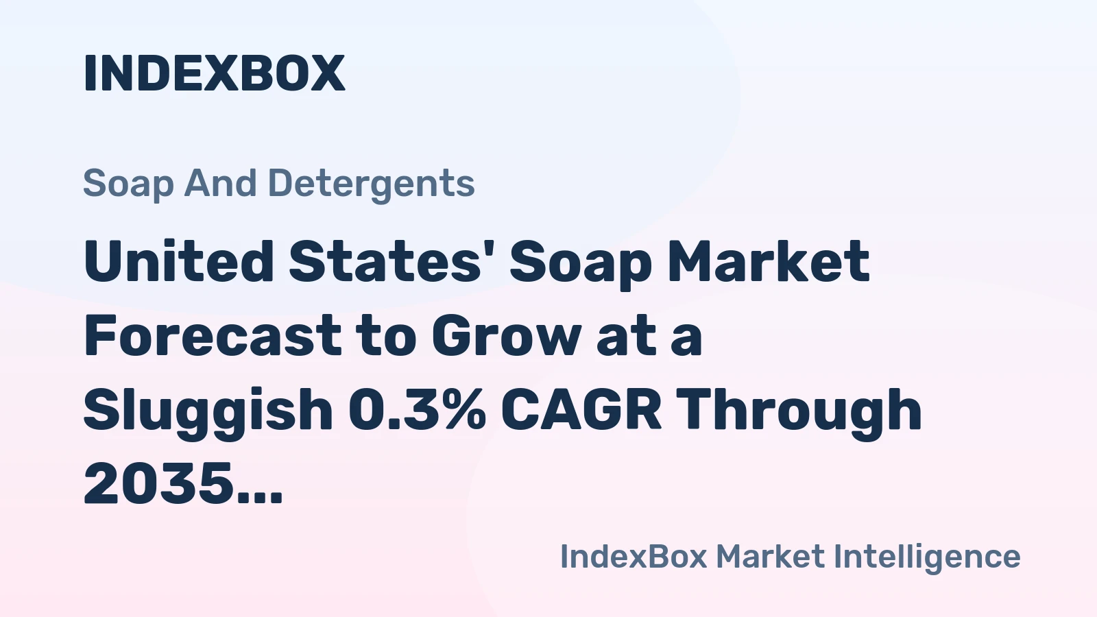 United States' Soap Market Forecast to Grow at a Sluggish 0.3% CAGR Through 2035