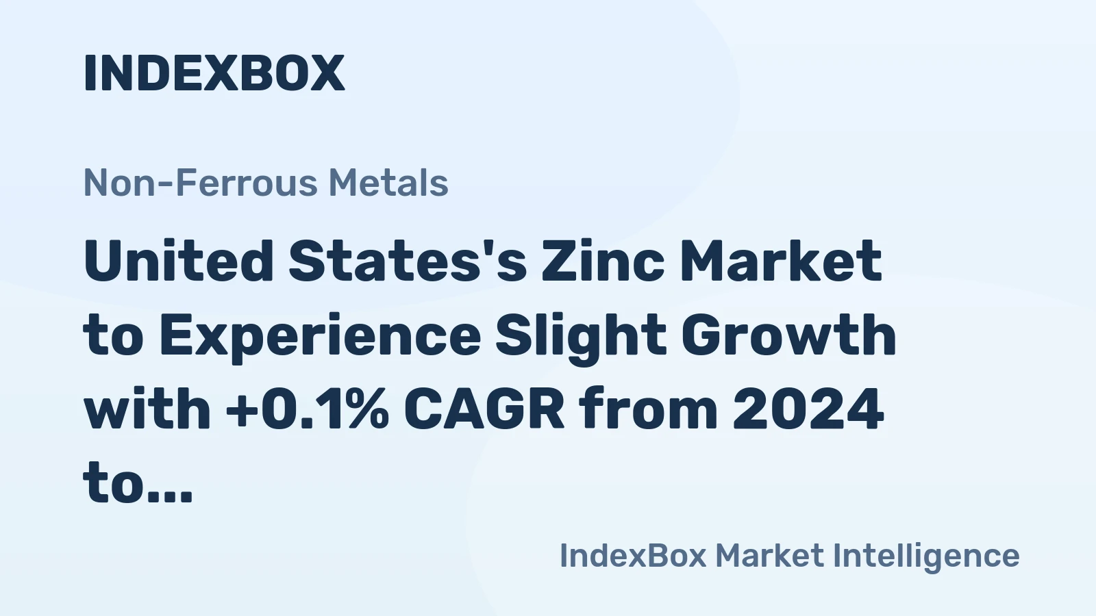 United States's Zinc Market to Experience Slight Growth with +0.1% CAGR from 2024 to 2035