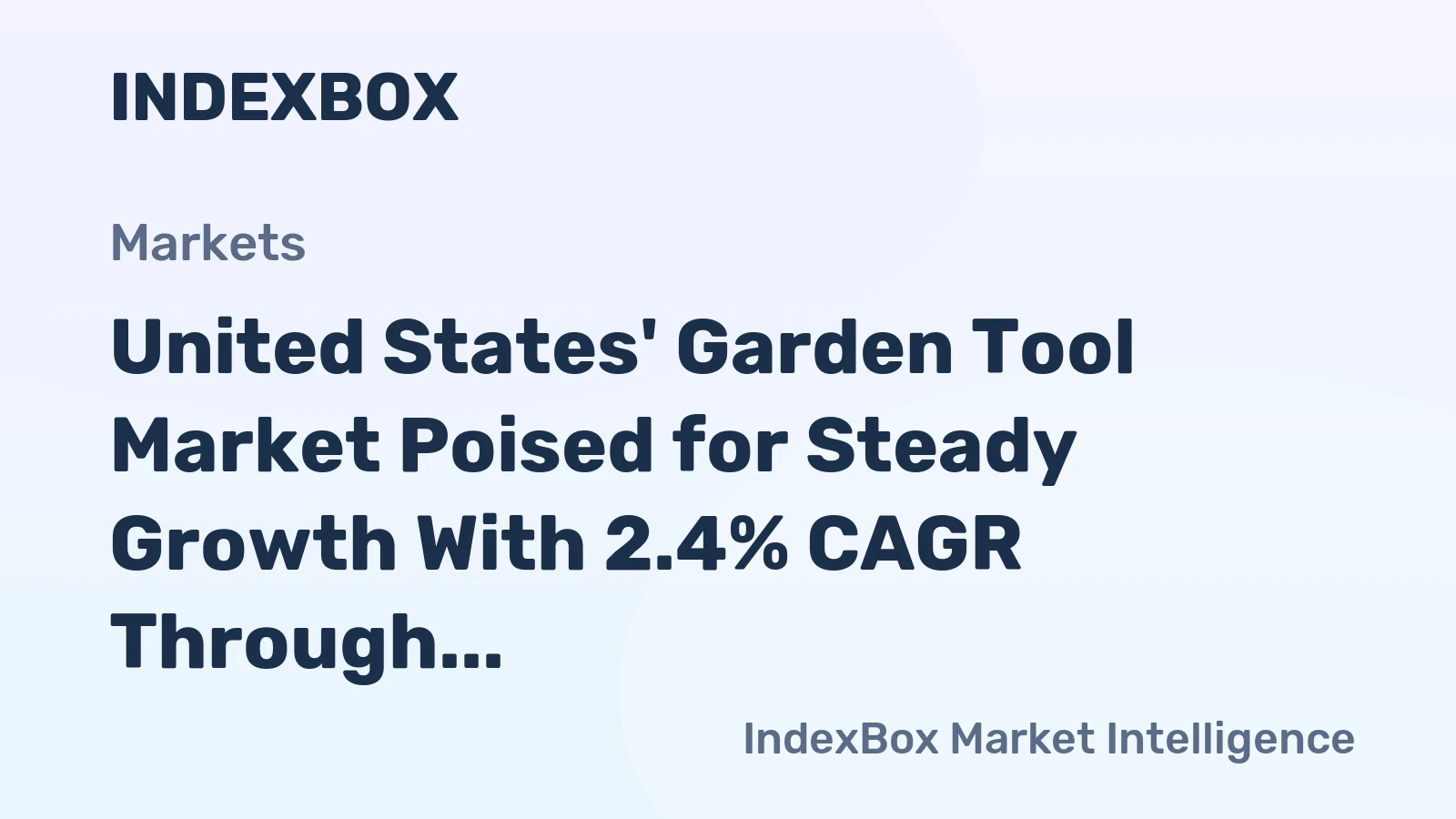 United States' Garden Tool Market Poised for Steady Growth With 2.4% CAGR Through 2035