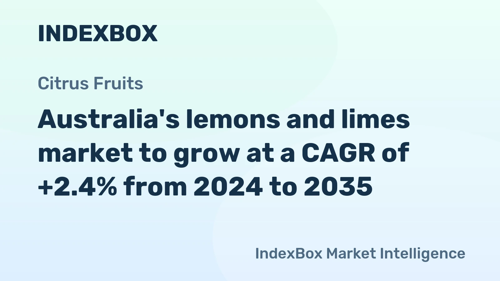 Australia's lemons and limes market to grow at a CAGR of +2.4% from 2024 to 2035