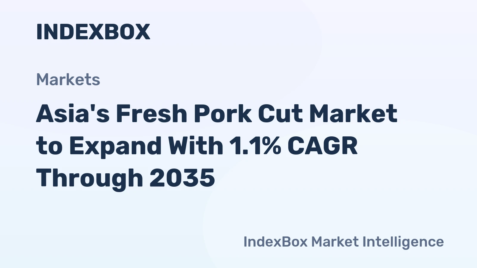 Asia's Fresh Pork Cut Market to Expand With 1.1% CAGR Through 2035