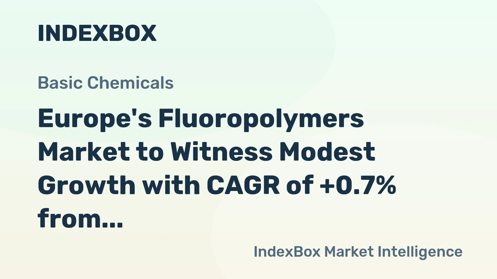 Europe's Fluoropolymers Market to Witness Modest Growth with CAGR of +0.7% from 2024 to 2035
