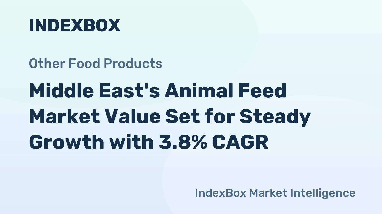 Middle East's Animal Feed Market Value Set for Steady Growth with 3.8% CAGR