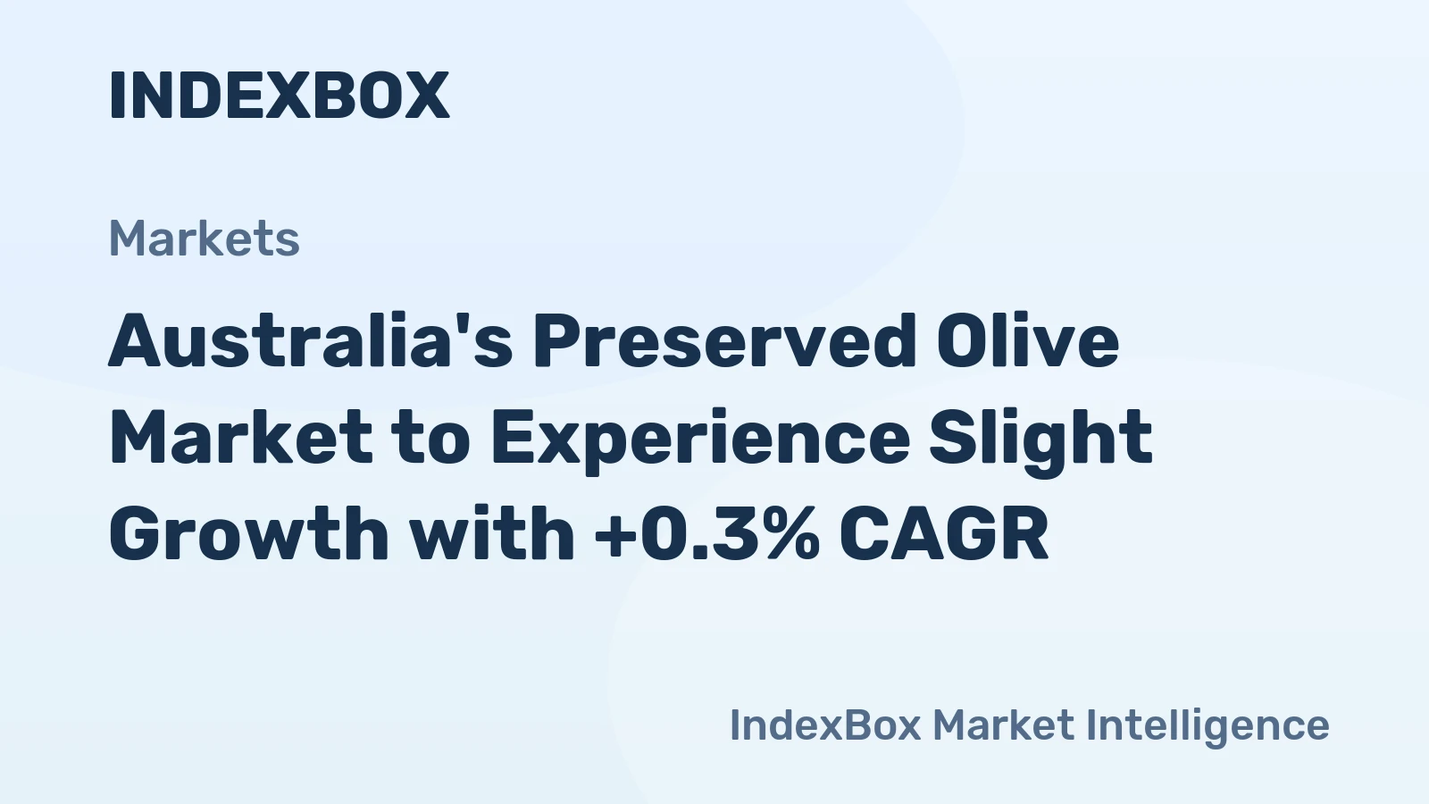Australia's Preserved Olive Market to Experience Slight Growth with +0.3% CAGR