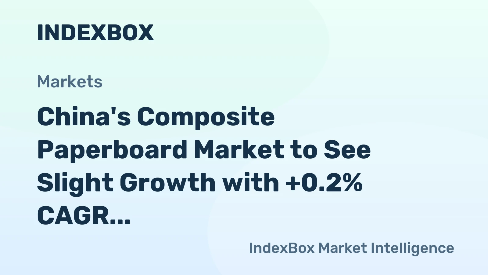 China's Composite Paperboard Market to See Slight Growth with +0.2% CAGR Over Next Decade