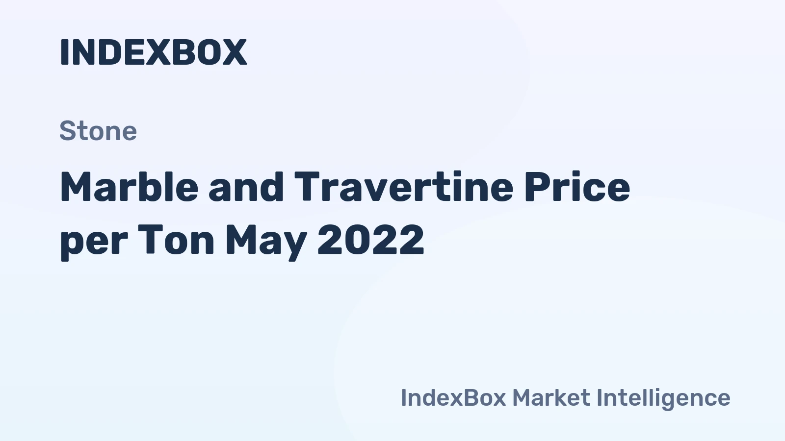 Marble and Travertine Price per Ton May 2022