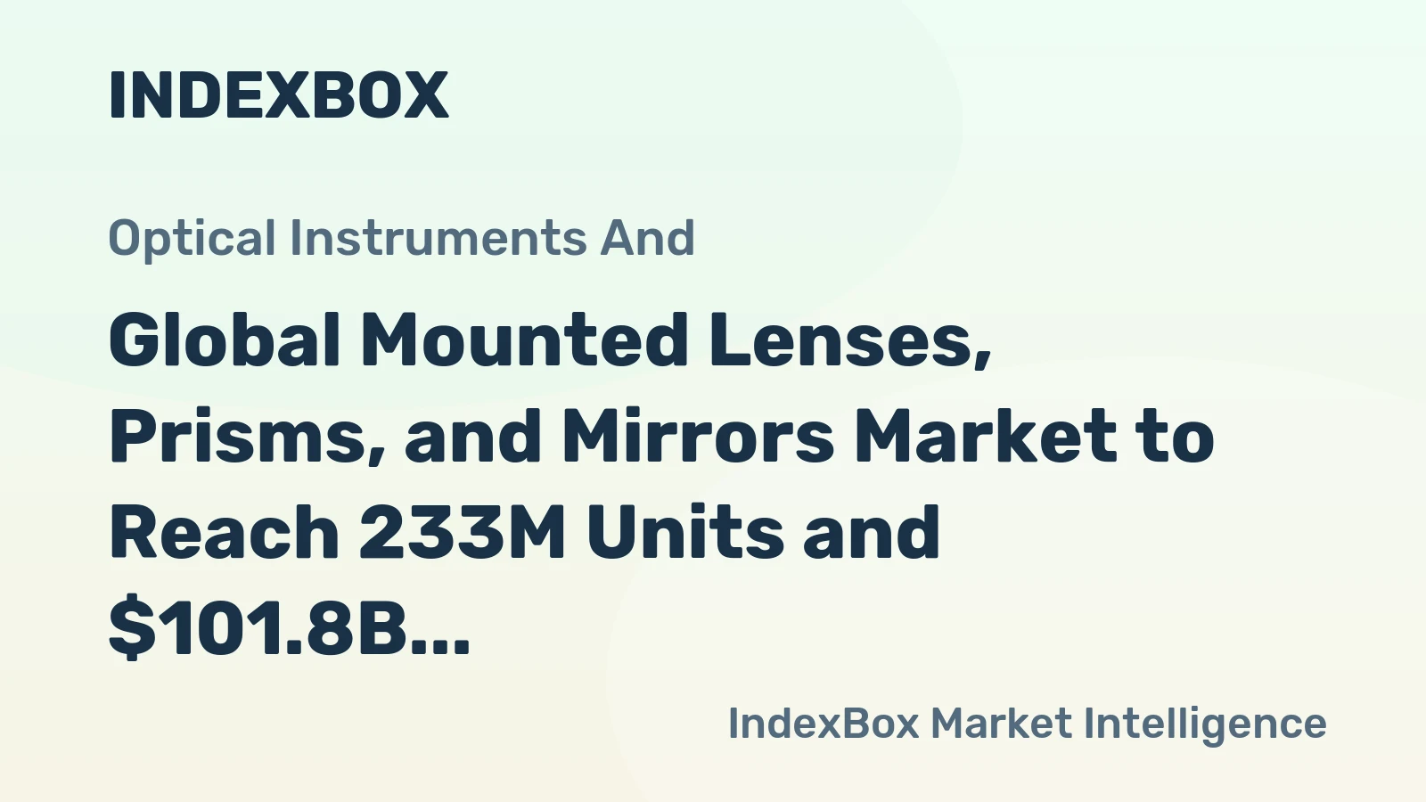 Global Mounted Lenses, Prisms, and Mirrors Market to Reach 233M Units and $101.8B by 2035