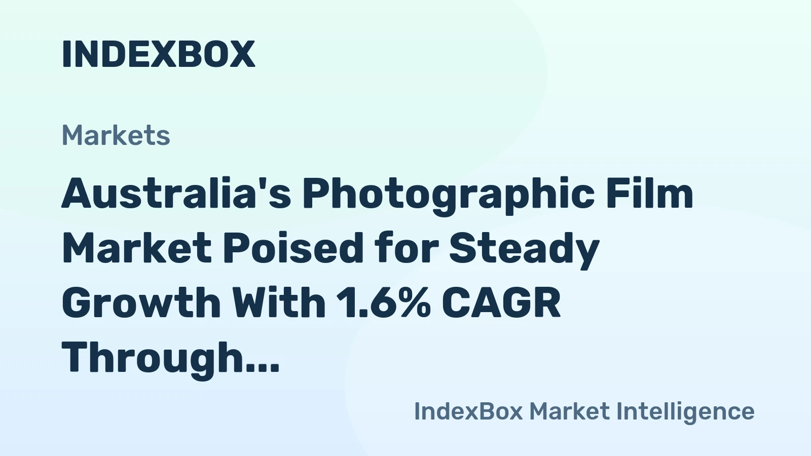 Australia's Photographic Film Market Poised for Steady Growth With 1.6% CAGR Through 2035