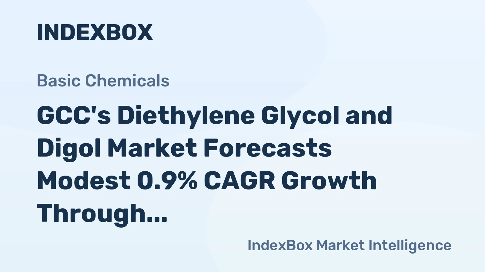 GCC's Diethylene Glycol and Digol Market Forecasts Modest 0.9% CAGR Growth Through 2035