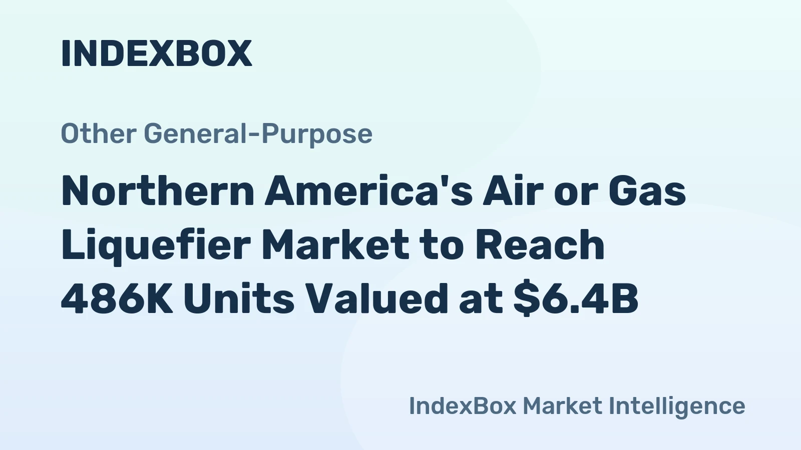 Northern America's Air or Gas Liquefier Market to Reach 486K Units Valued at $6.4B