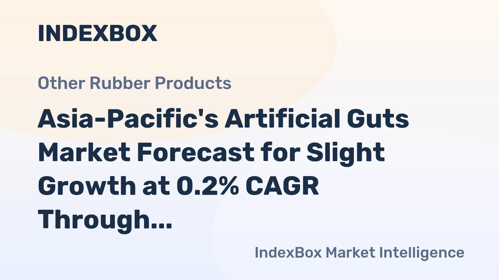 Asia-Pacific's Artificial Guts Market Forecast for Slight Growth at 0.2% CAGR Through 2035