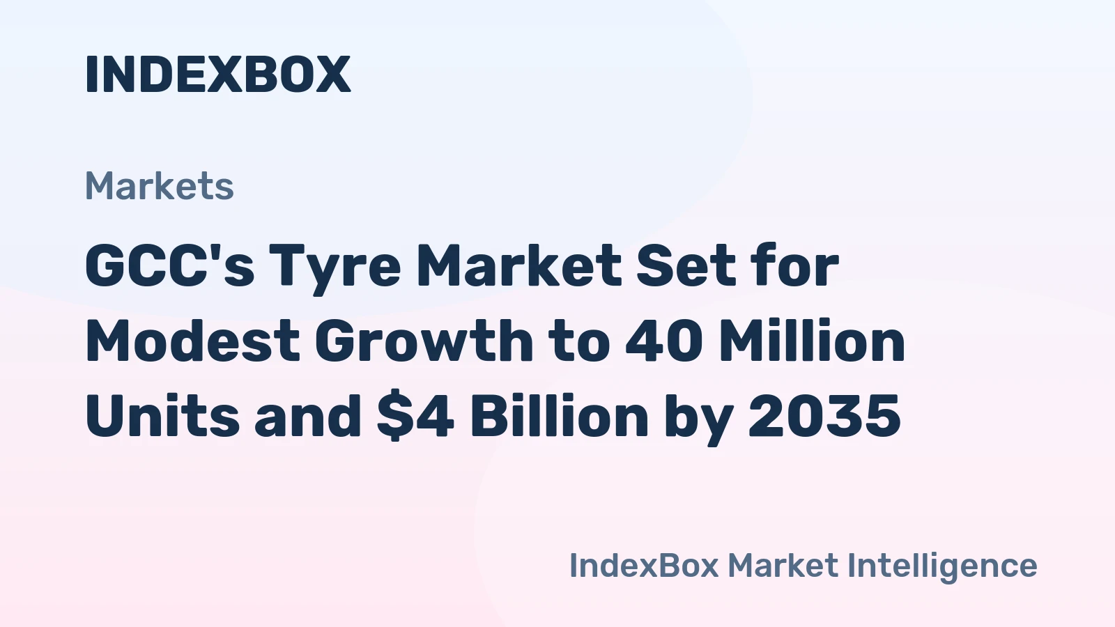 GCC's Tyre Market Set for Modest Growth to 40 Million Units and $4 Billion by 2035