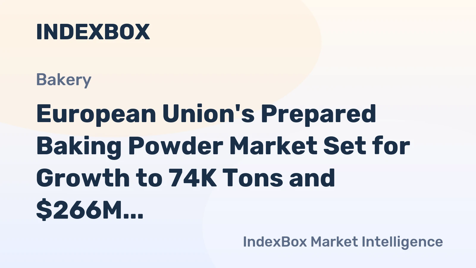 European Union's Prepared Baking Powder Market Set for Growth to 74K Tons and $266M by 2035