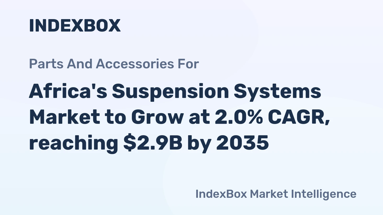 Africa's Suspension Systems Market to Grow at 2.0% CAGR, reaching $2.9B by 2035