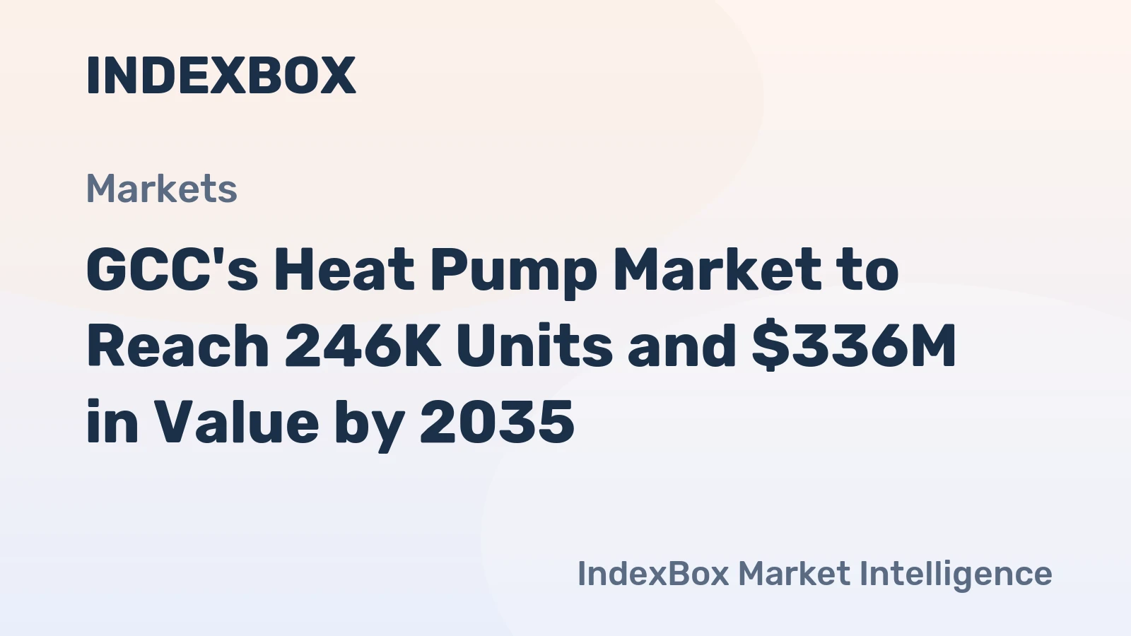 GCC's Heat Pump Market to Reach 246K Units and $336M in Value by 2035