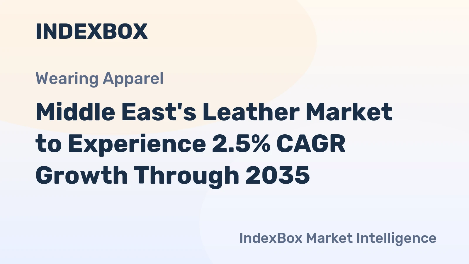 Middle East's Leather Market to Experience 2.5% CAGR Growth Through 2035