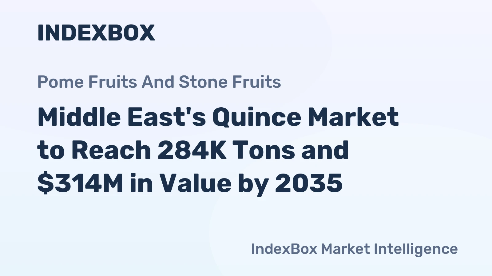 Middle East's Quince Market to Reach 284K Tons and $314M in Value by 2035