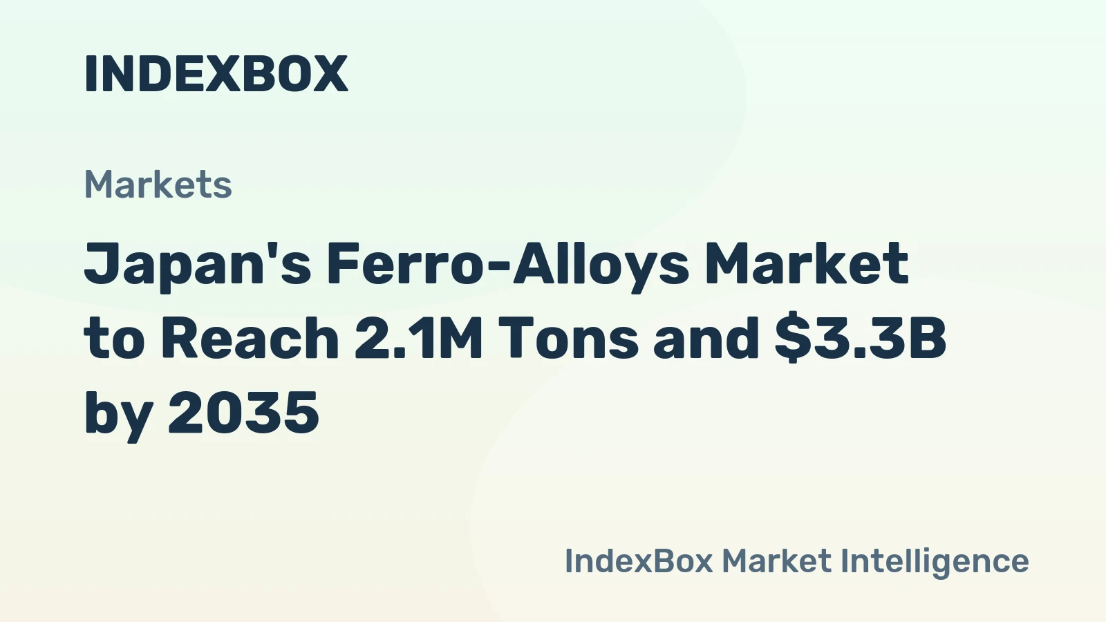 Japan's Ferro-Alloys Market to Reach 2.1M Tons and $3.3B by 2035