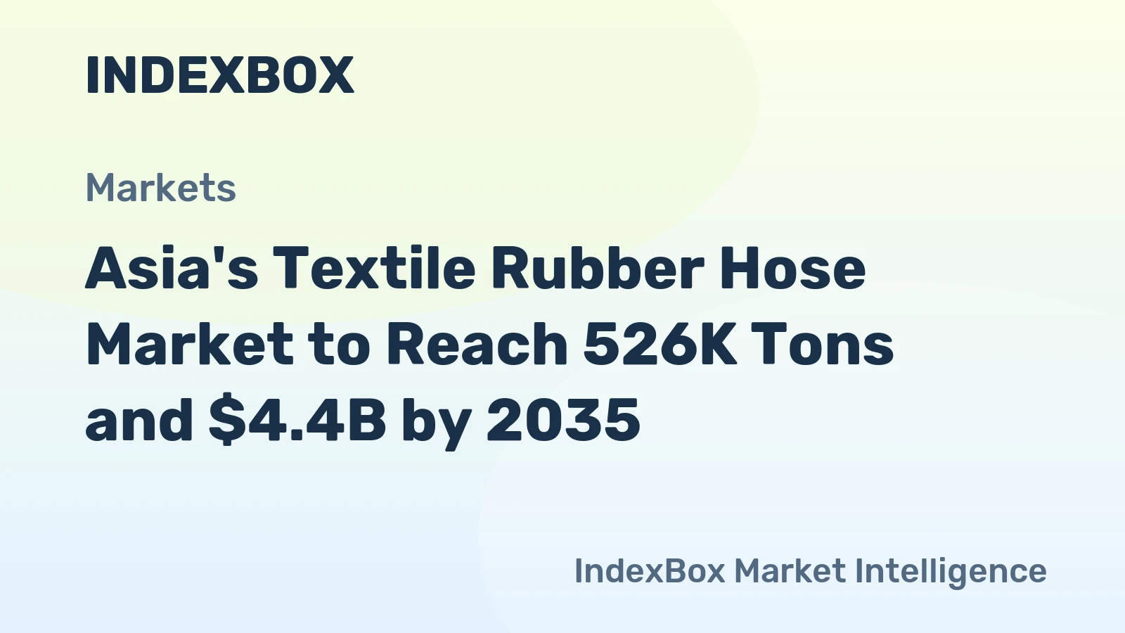 Asia's Textile Rubber Hose Market to Reach 526K Tons and $4.4B by 2035