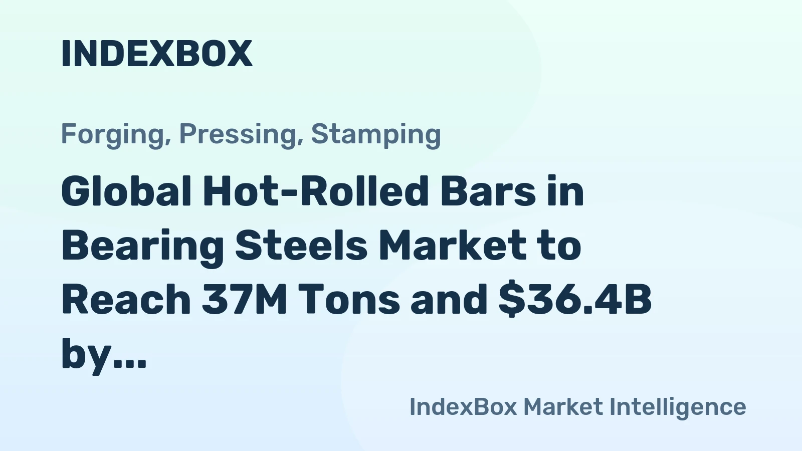 Global Hot-Rolled Bars in Bearing Steels Market to Reach 37M Tons and $36.4B by 2035