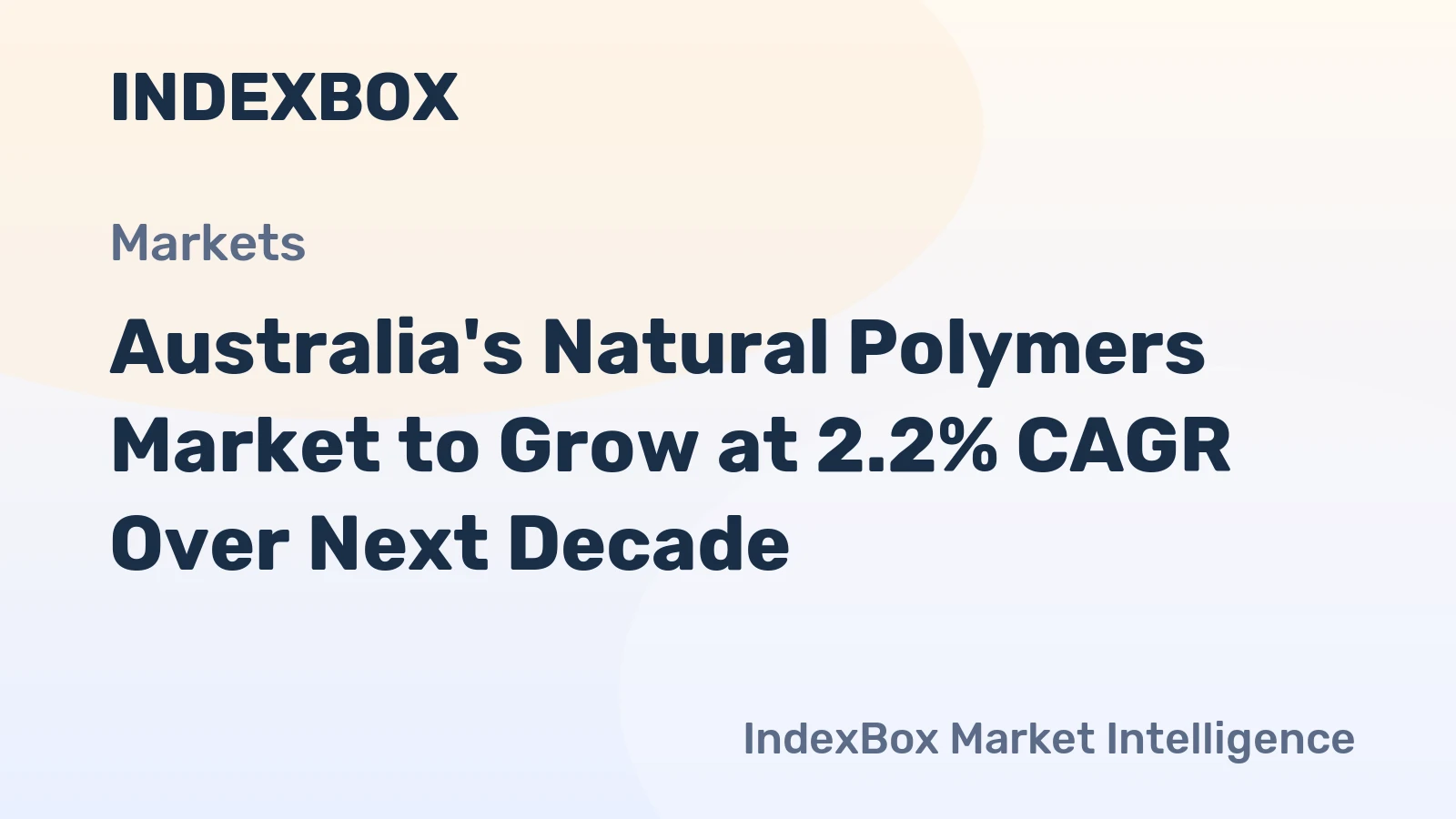 Australia's Natural Polymers Market to Grow at 2.2% CAGR Over Next Decade