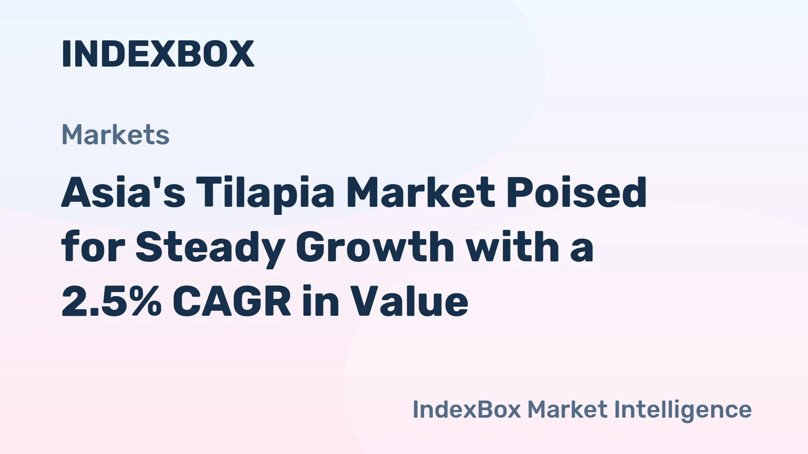 Asia's Tilapia Market Poised for Steady Growth with a 2.5% CAGR in Value