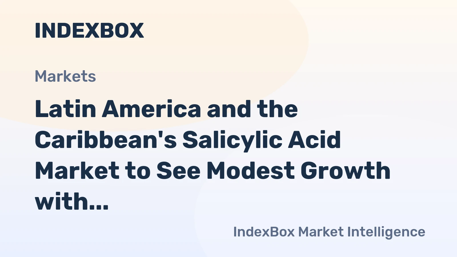 Latin America and the Caribbean's Salicylic Acid Market to See Modest Growth with a 1.0% Volume CAGR Through 2035