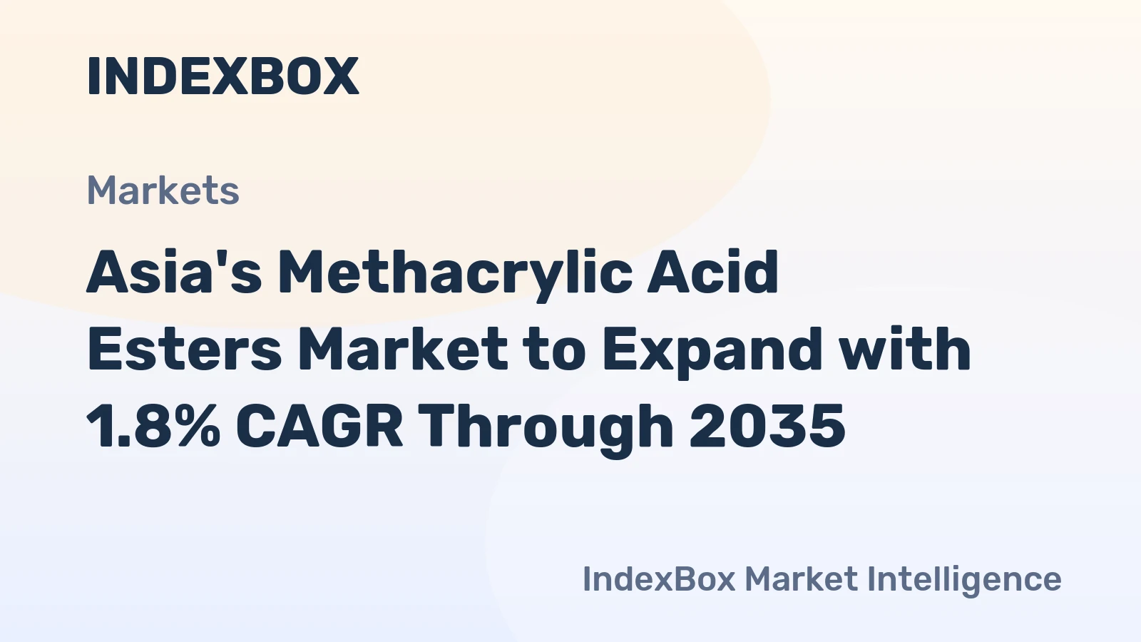 Asia's Methacrylic Acid Esters Market to Expand with 1.8% CAGR Through 2035