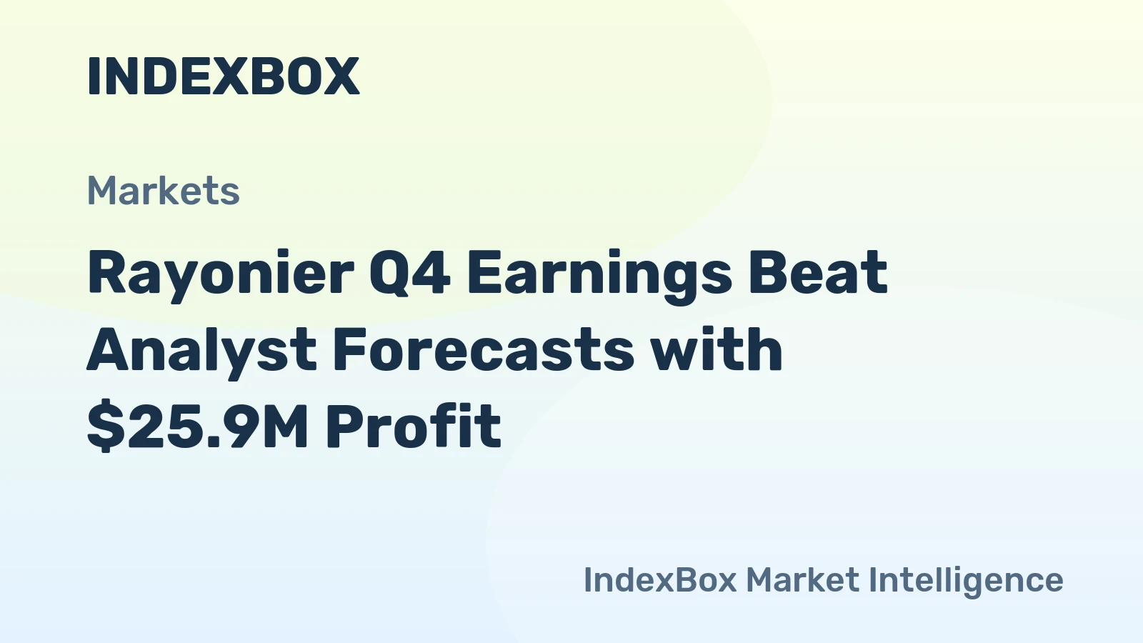 Rayonier Q4 Earnings Beat Analyst Forecasts with $25.9M Profit