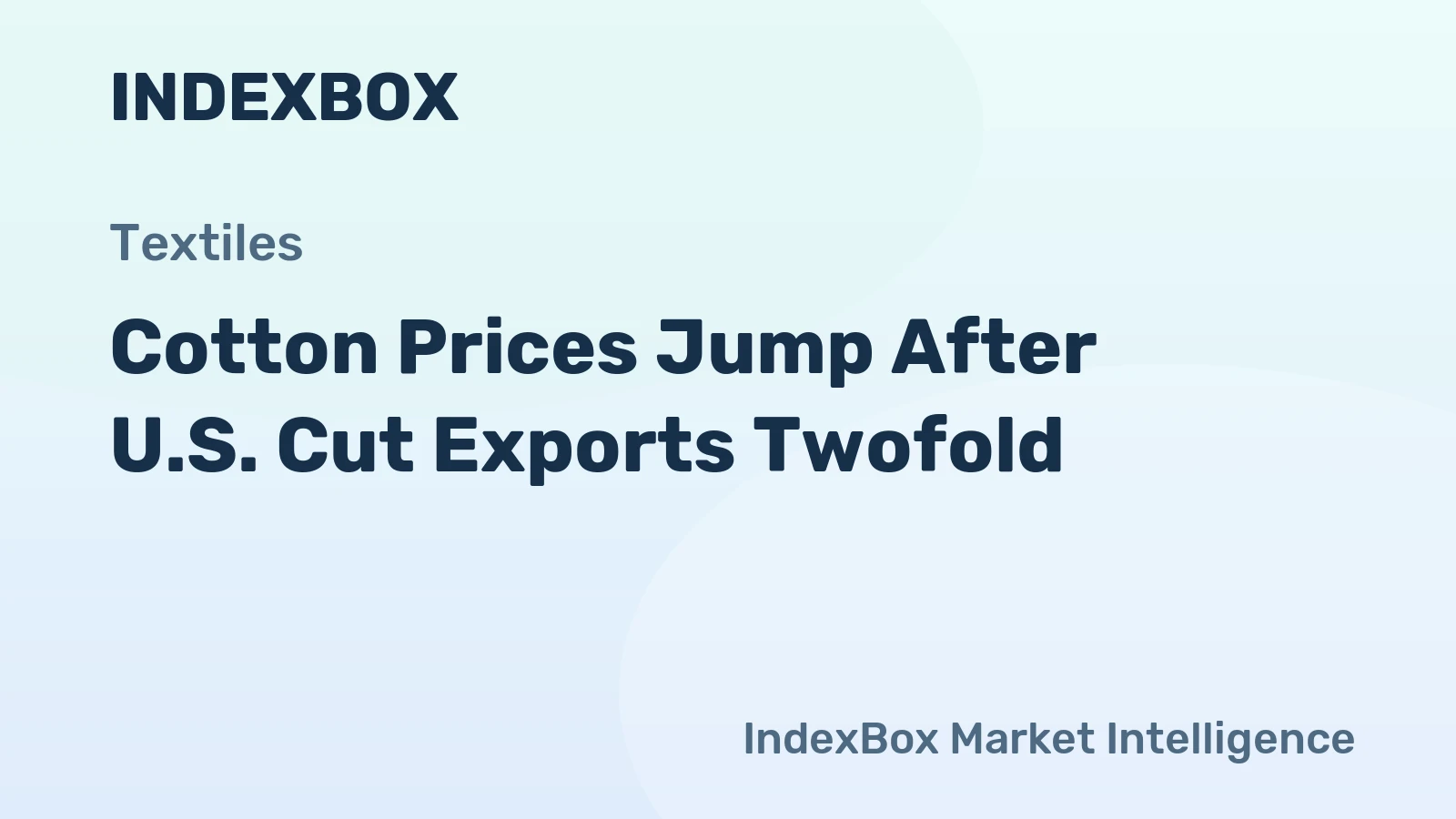 Cotton Prices Jump After U.S. Cut Exports Twofold