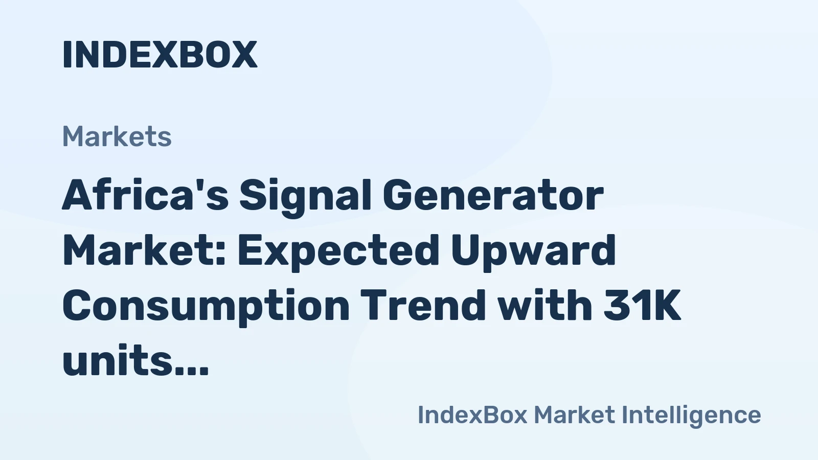 Africa's Signal Generator Market: Expected Upward Consumption Trend with 31K units and $15M Market Value by 2035