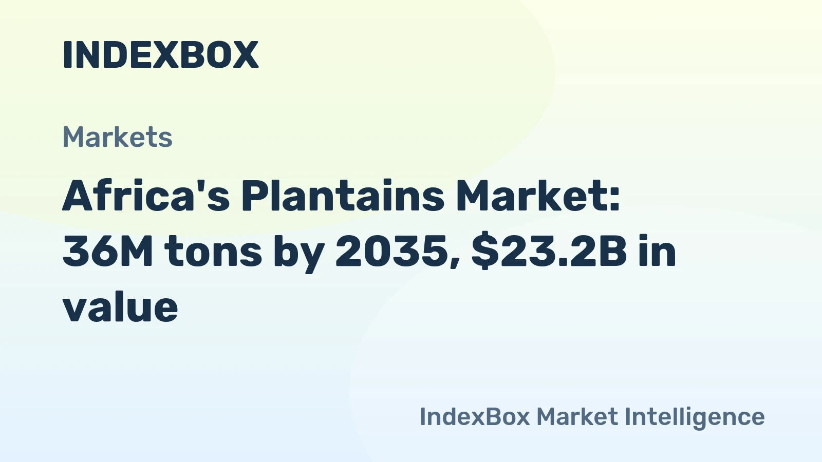 Africa's Plantains Market: 36M tons by 2035, $23.2B in value