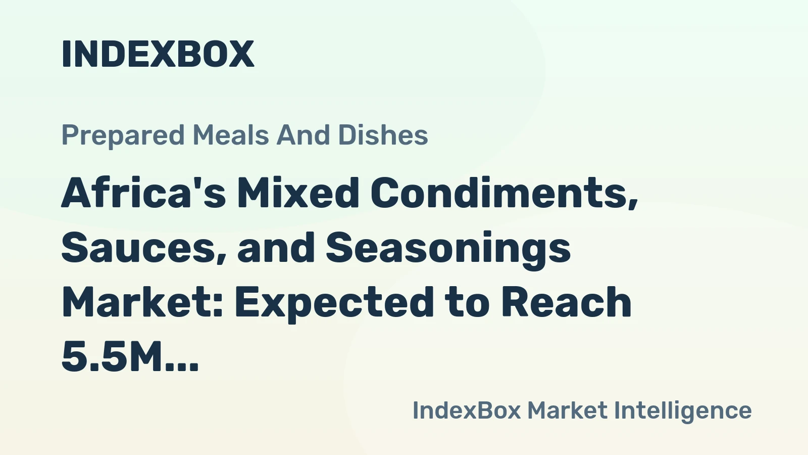 Africa's Mixed Condiments, Sauces, and Seasonings Market: Expected to Reach 5.5M Tons and $14.6B by 2035